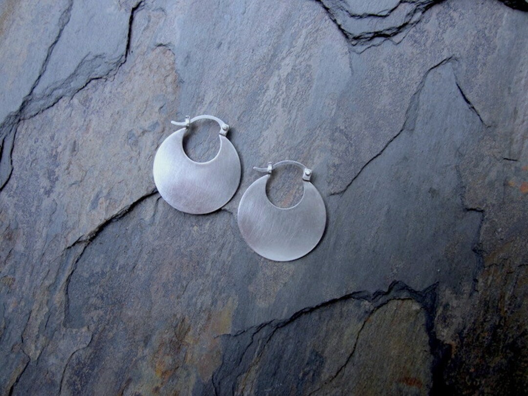 Small Disc Hoops - Etsy