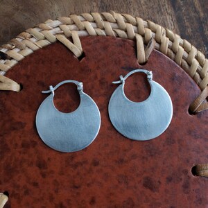 Small Disc Hoops - Etsy