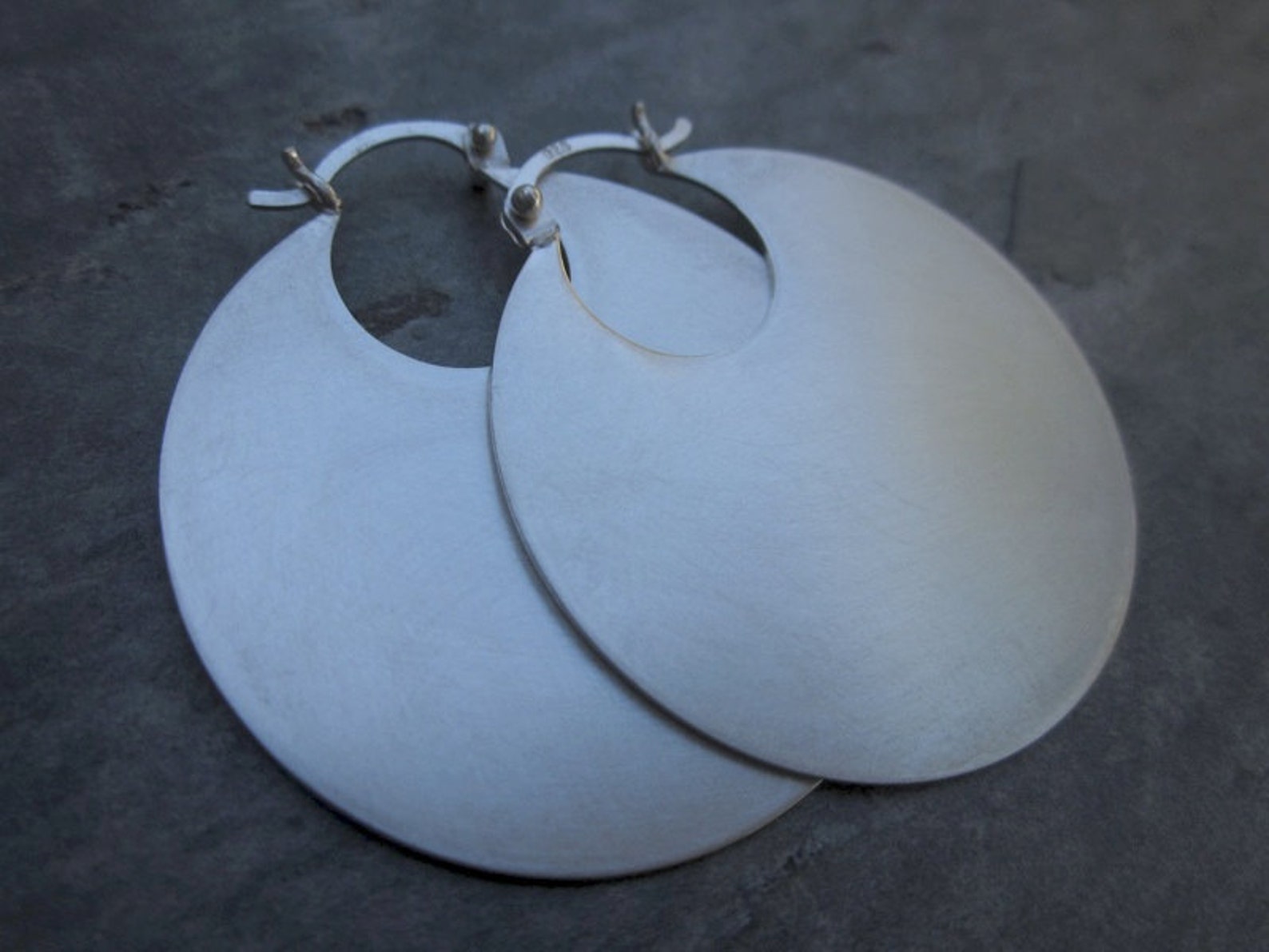 XL Disc Hoops 2 Inch - Etsy