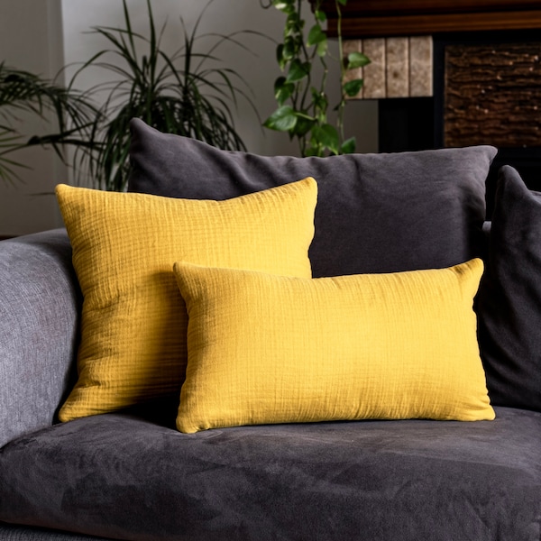 Mustard Yellow Pillow - Etsy