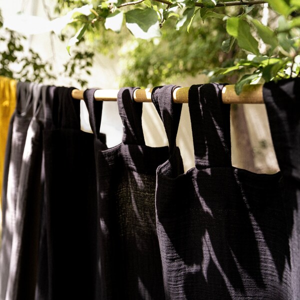 Muslin Curtains - Etsy