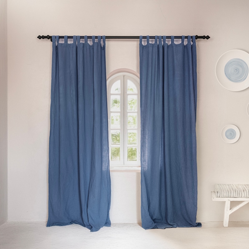 Indigo Curtains - Etsy