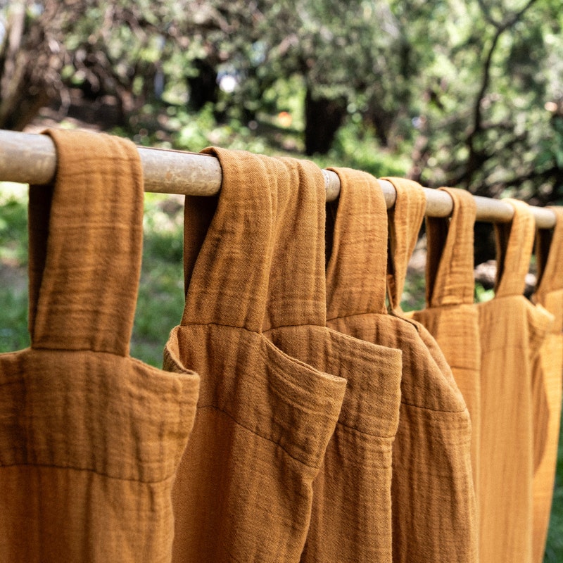 Muslin Curtains - Etsy