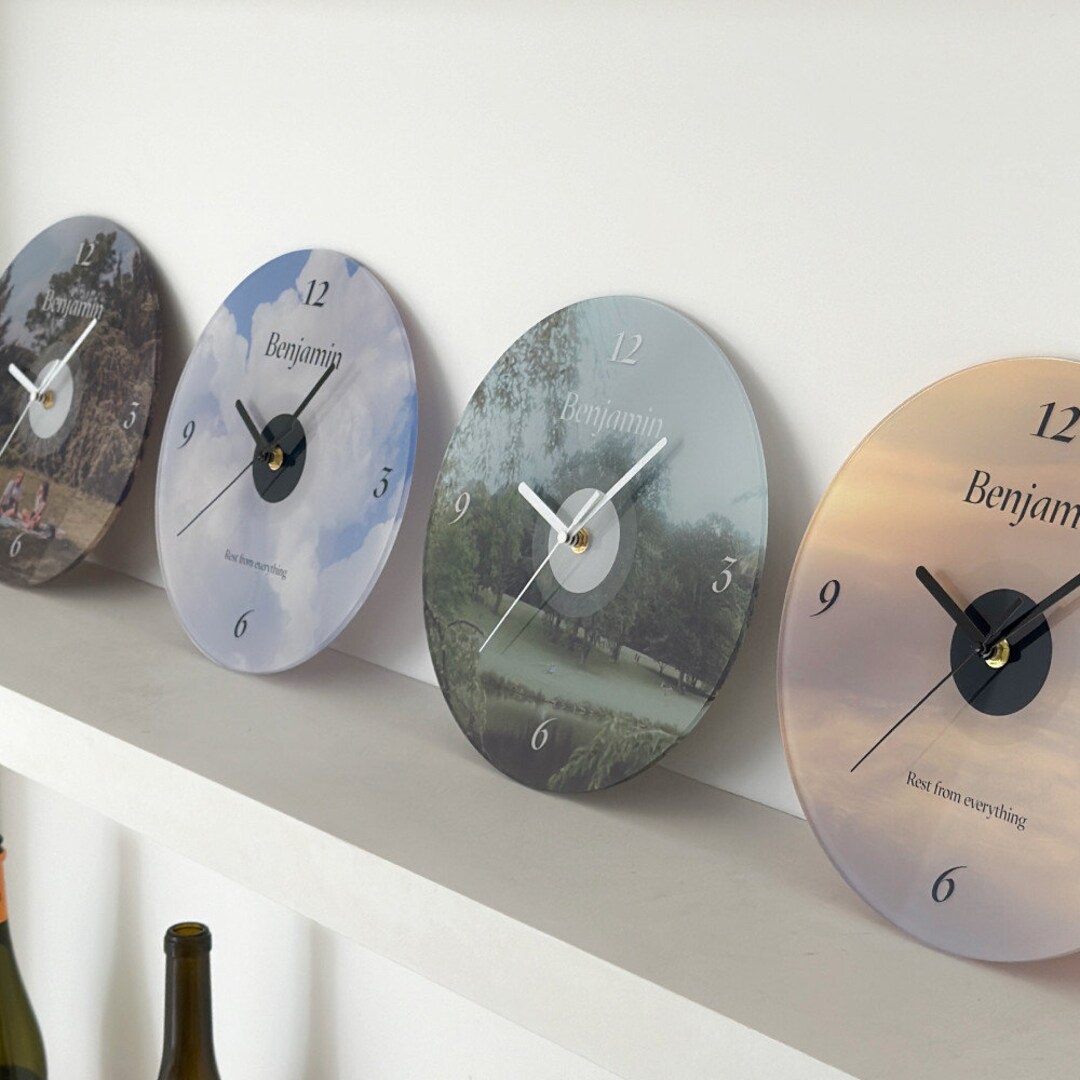 Ashley's 'benjamin' Designer Clock: Tabletop or Wall Mount, 10inch - Etsy