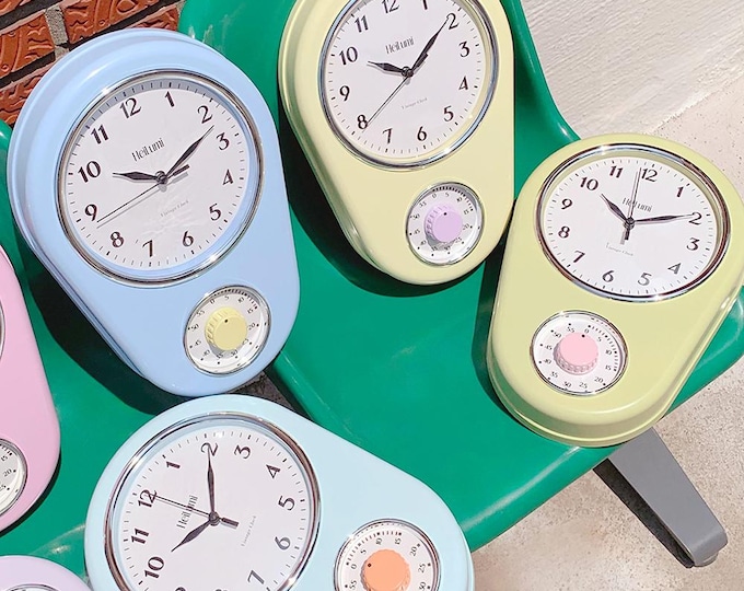 Designer Clock Vintage Pastel Clock With a 2-year Warranty - Etsy
