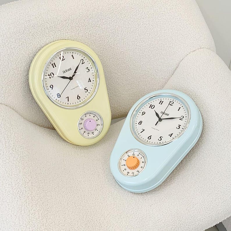 Designer Clock Vintage Pastel Clock With a 2-year Warranty - Etsy