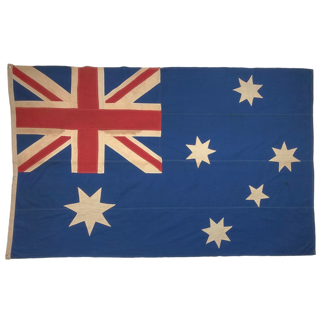 Large Vintage Sewn Cotton Flag of Australia - Etsy