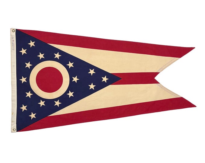 Vintage Cotton State Flag of Ohio - Etsy
