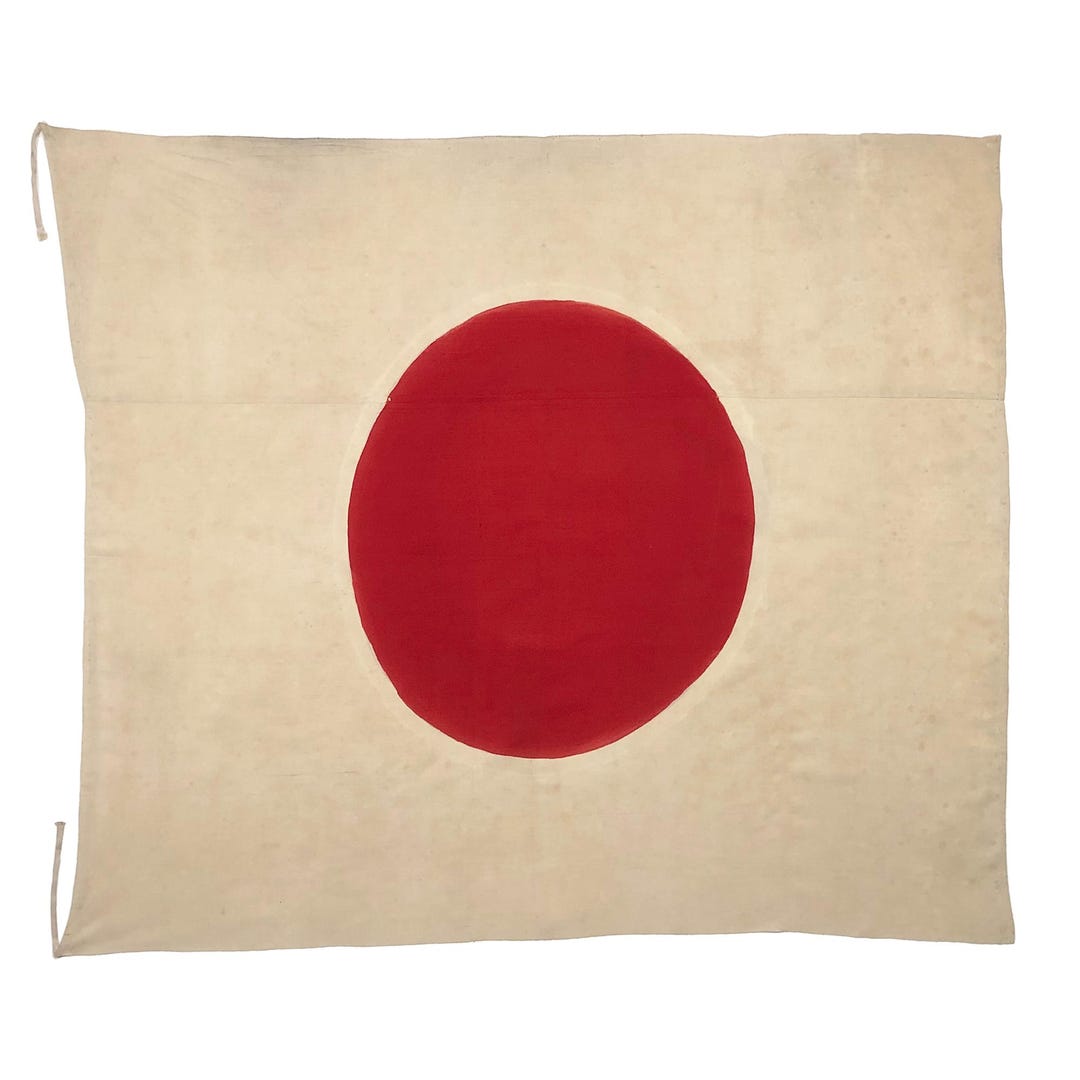 Vintage Hand-painted Flag of Japan - Etsy