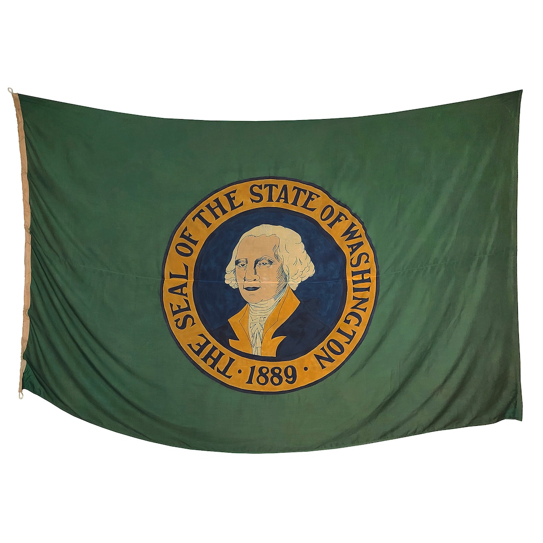 XL Vintage Flag of Washington State - Etsy