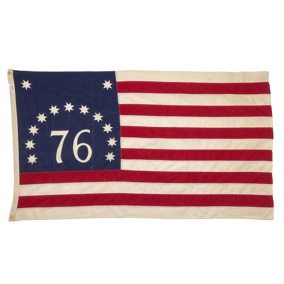 Vintage Cotton Bennington 76 American Flag - Etsy