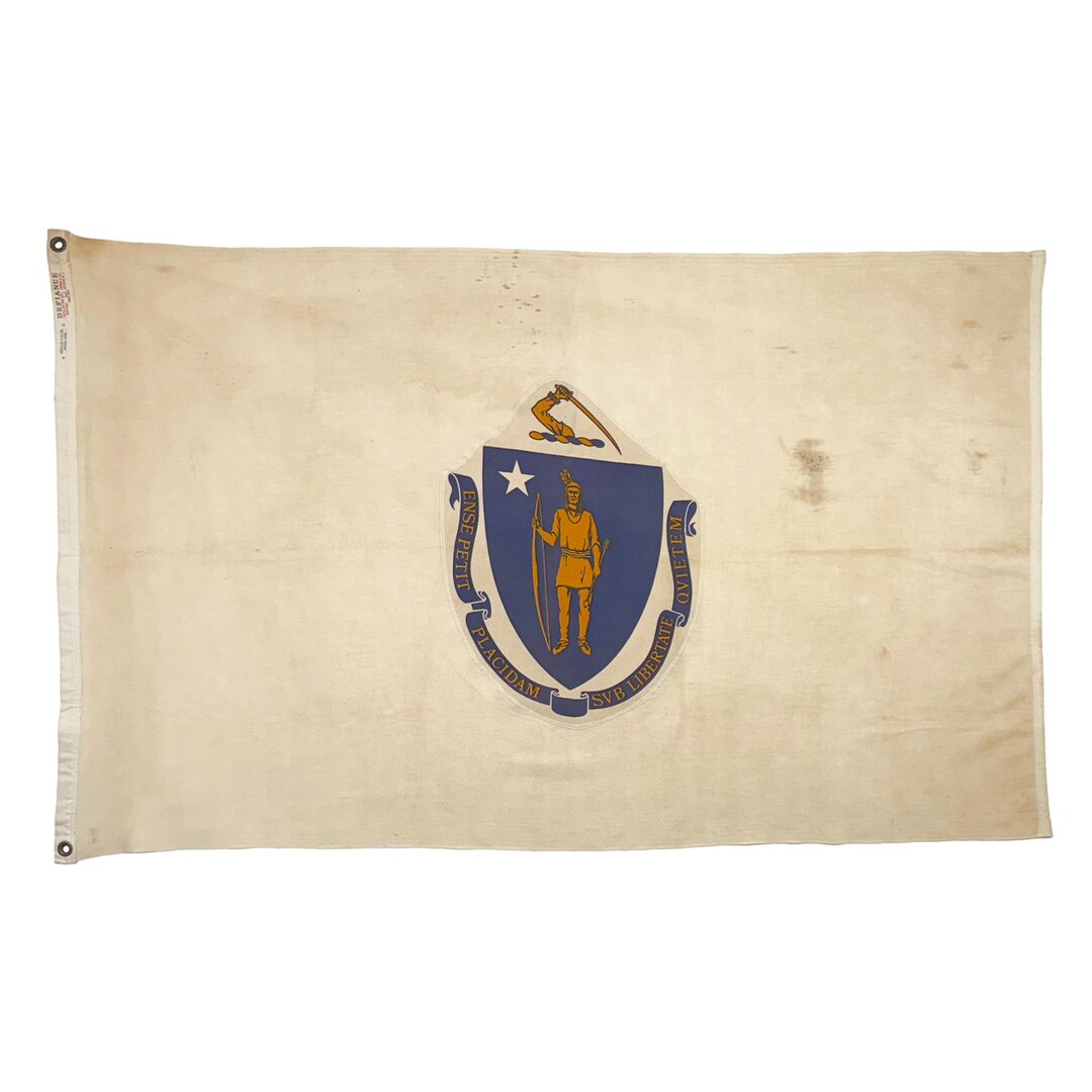 Vintage Cotton State Flag of Massachusetts - Etsy