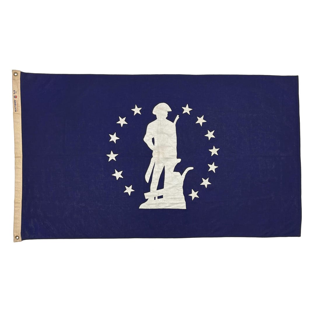 Vintage Sewn Cotton Minuteman Flag - Etsy