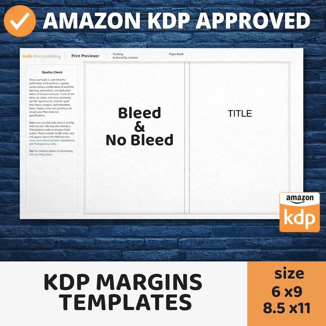 Amazon KDP Margin Templates – Ready-to-use Interior Layouts (6x9 & 8 ...