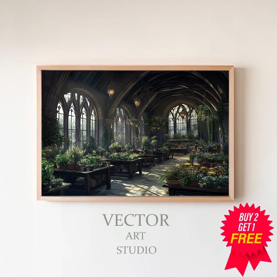Magical Wizarding World Herbology Class Wall Painting - Herbology TV ...