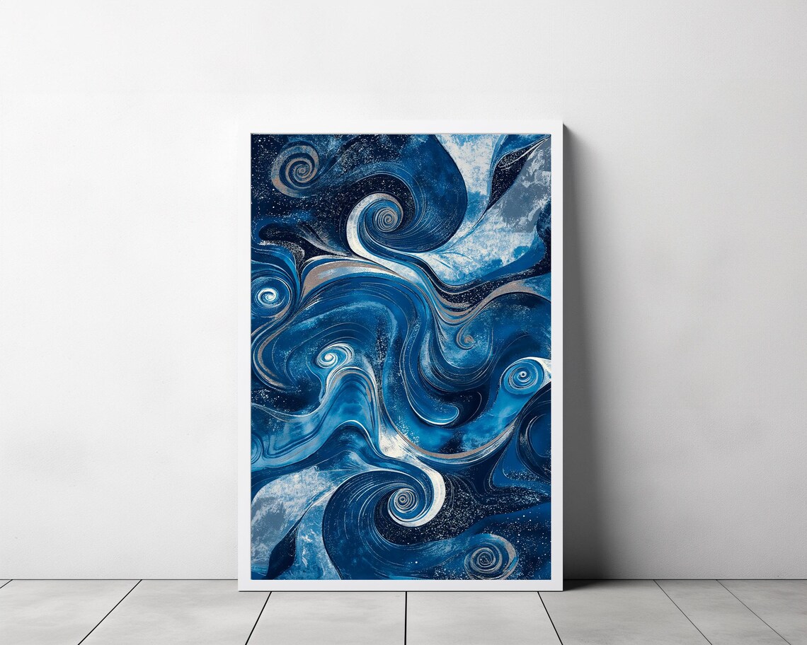 Denim Wall Art, Denim Abstract Print, Denims Abstract Poster, Denims ...