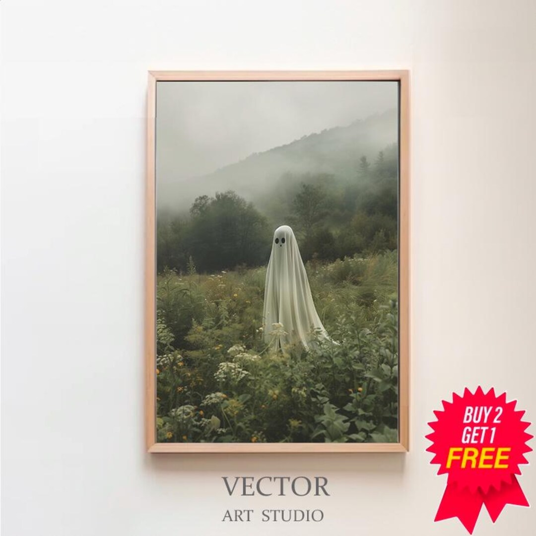 Ghost in the Forest - 'A Ghost in the Highlands' - Vintage Poster - Art ...