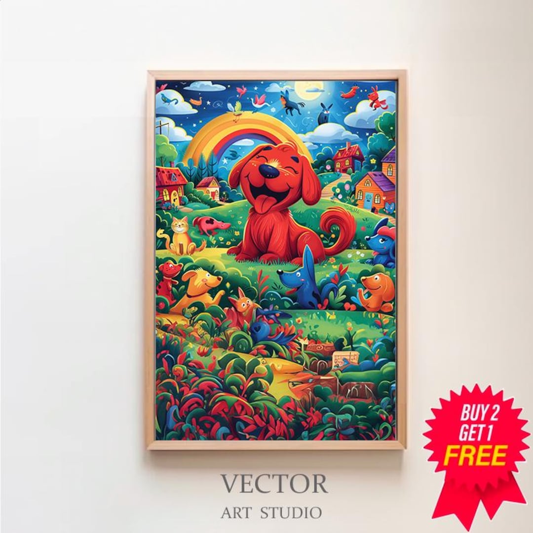 Red Dog Seamless Art | Digital Download - Etsy