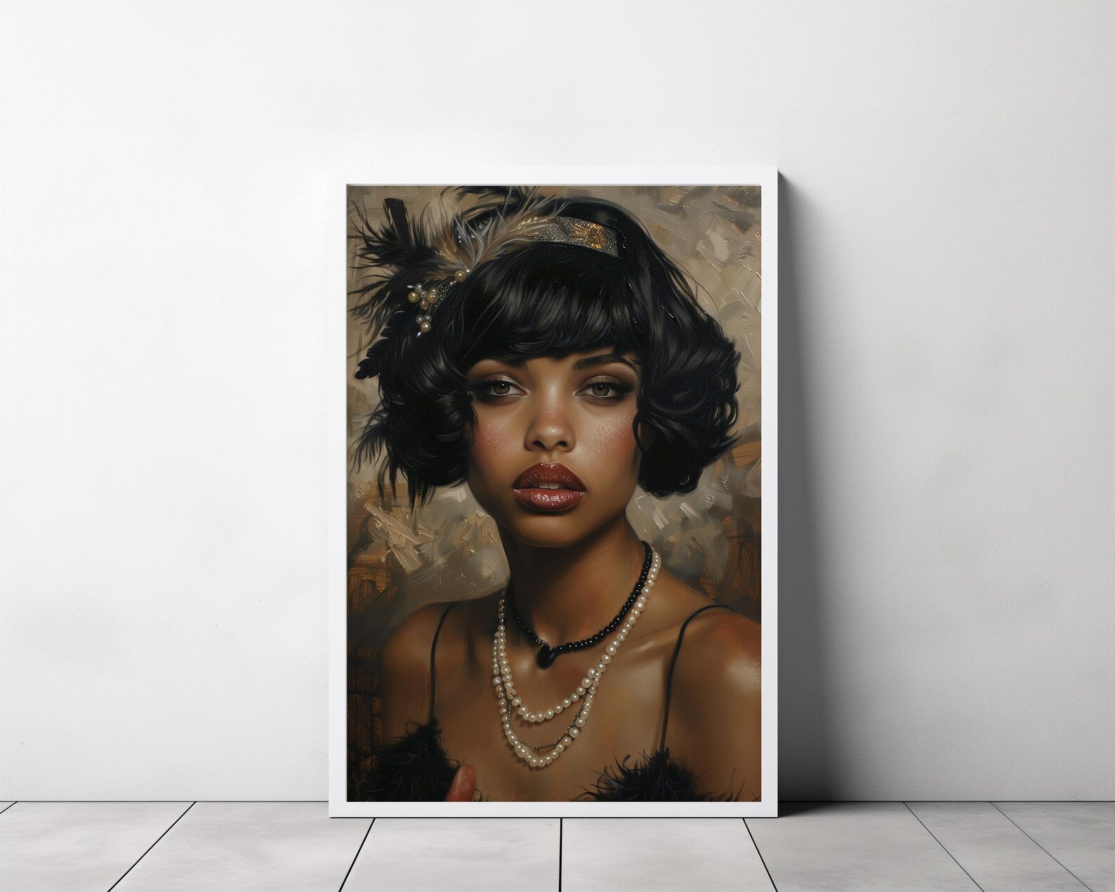 Vintage Portrait Flapper Girl 1920s Subculture Printable Art Black ...