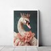 Swan Princess Vintage Portrait Victorian Swan Painting, Swan Lake Decor ...