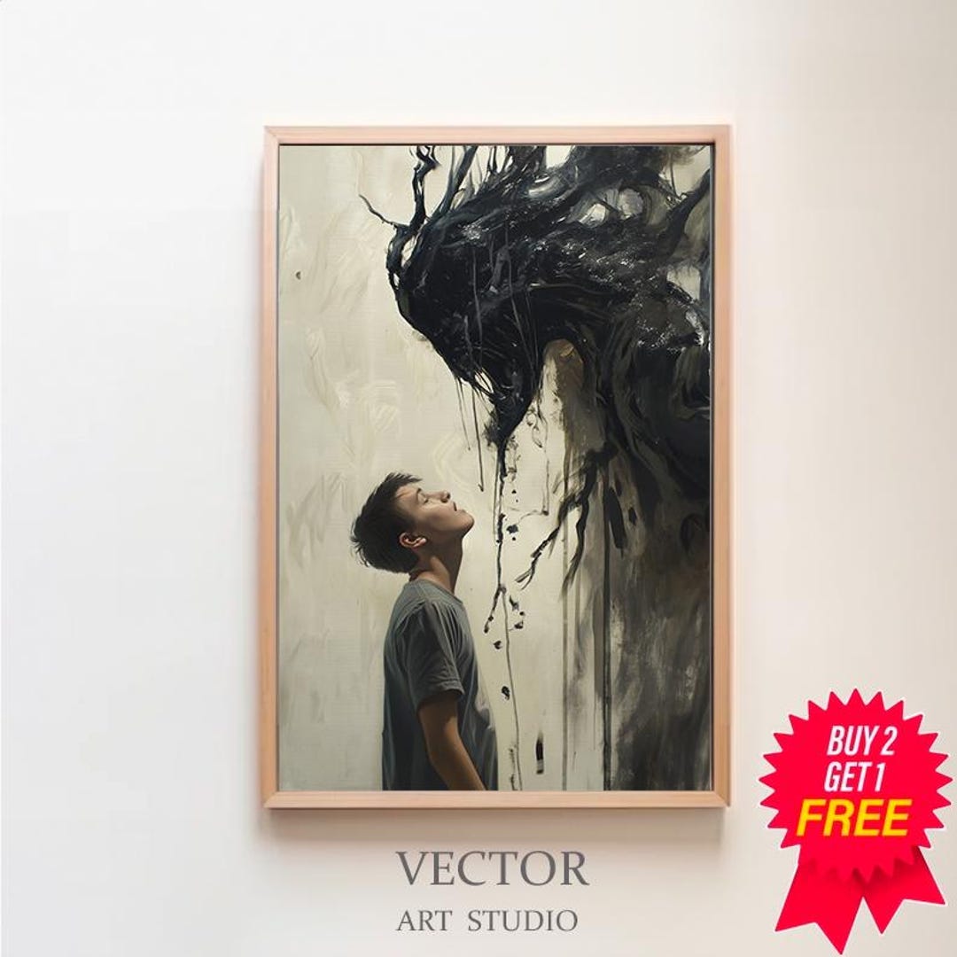 Devil's Embrace Satan Poster, Horror Art, Occult Prints, Creepy Poster ...