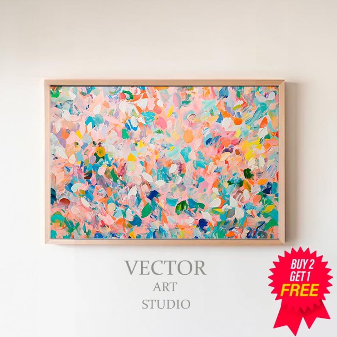 Colorful Wall Art Printable, Abstract Contemporary Bright Wall Art ...