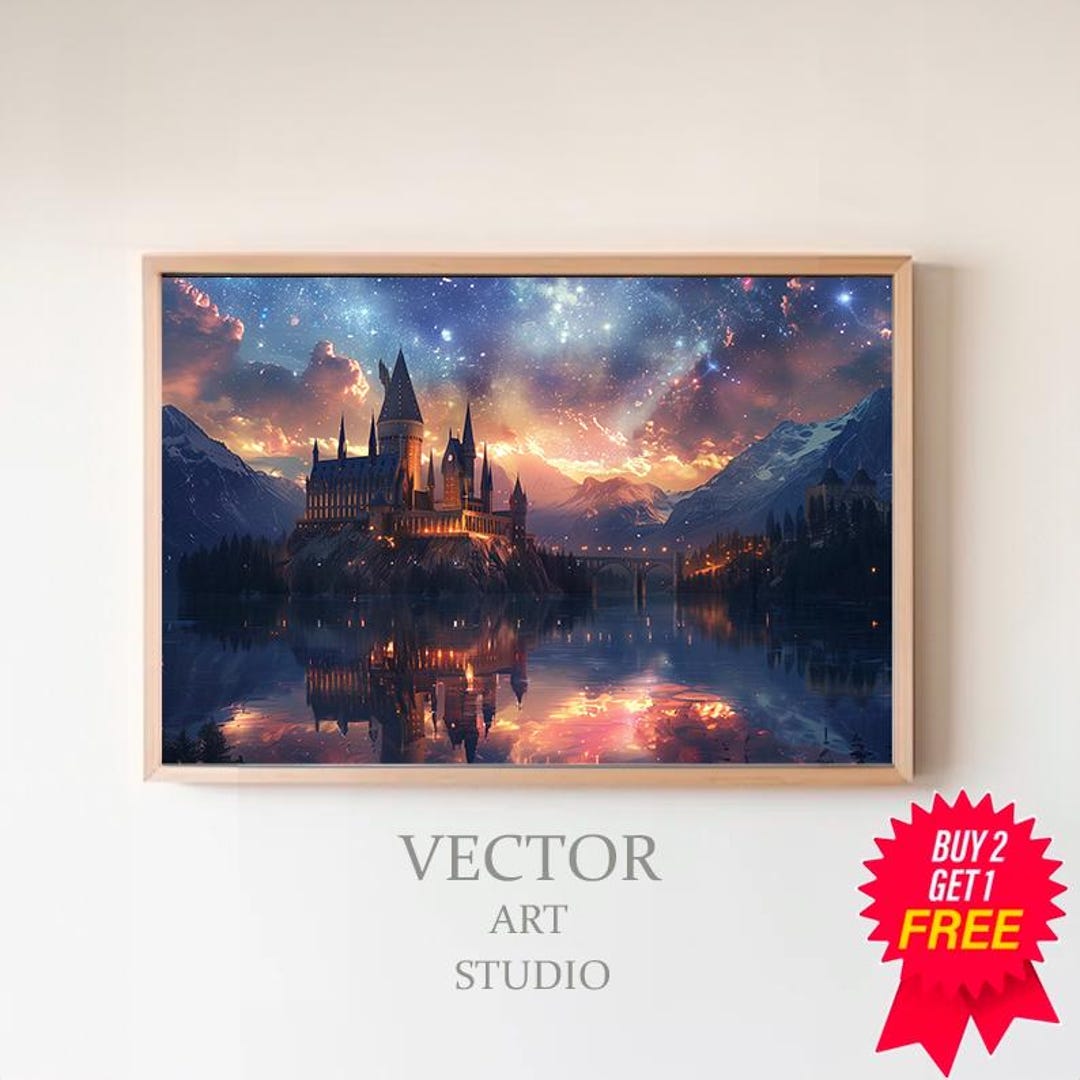 Wizarding Inspired Poster, Vintage Wizard School, Wizard World, Van ...