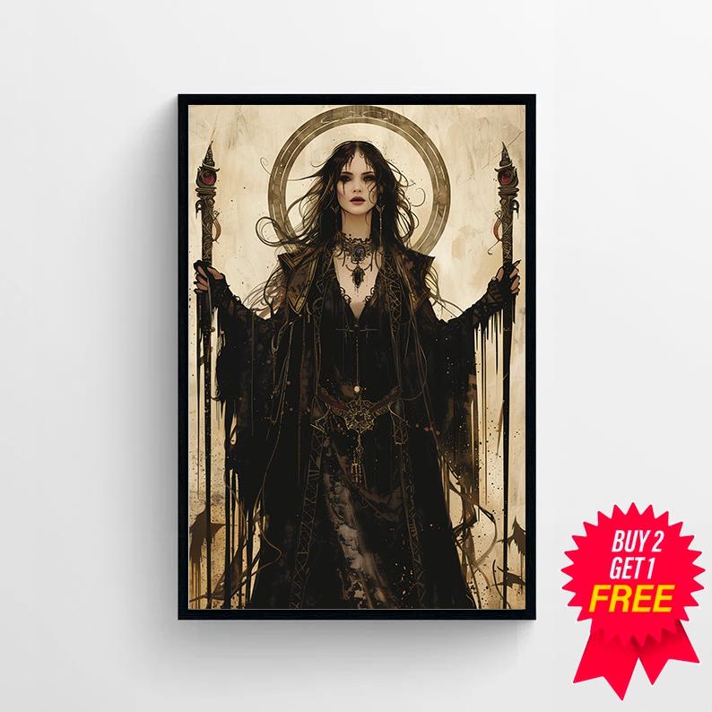 Hecate Art Print, Greek Goddess of Magic and Witchcraft, Hekate Wall ...