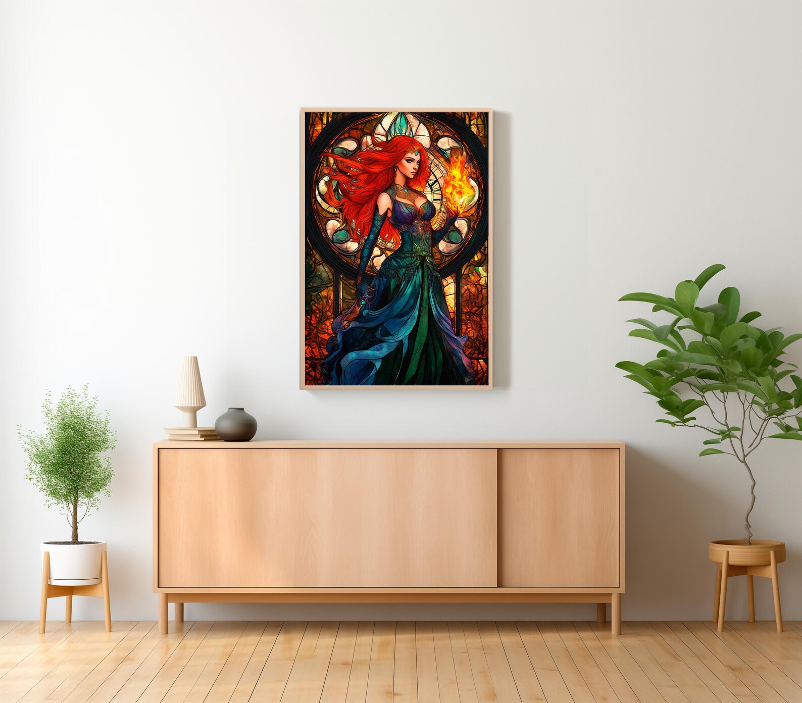 Goddess Brigid Art Print, Celtic Goddess of Fire and Forge, Celtic ...