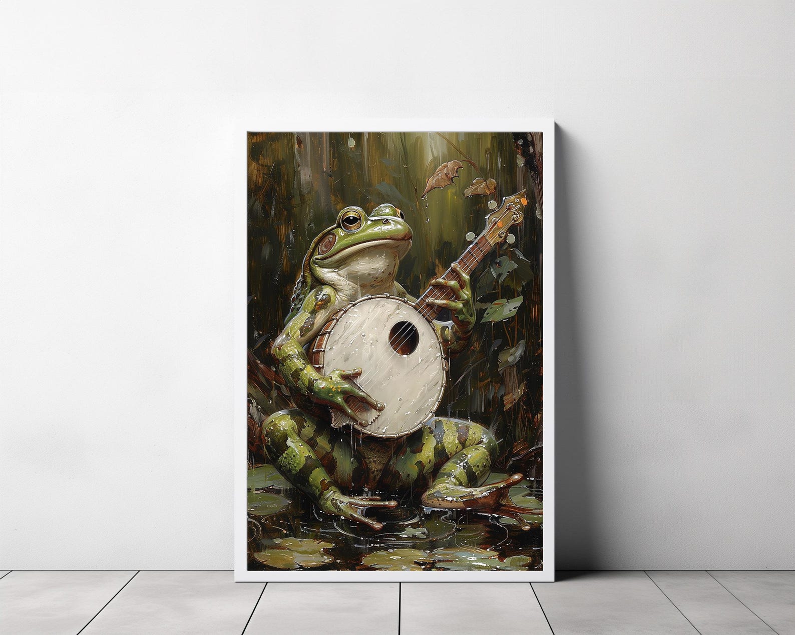 Banjo Frog Printable Wall Art | Digital Download | Vintage Frog Art ...