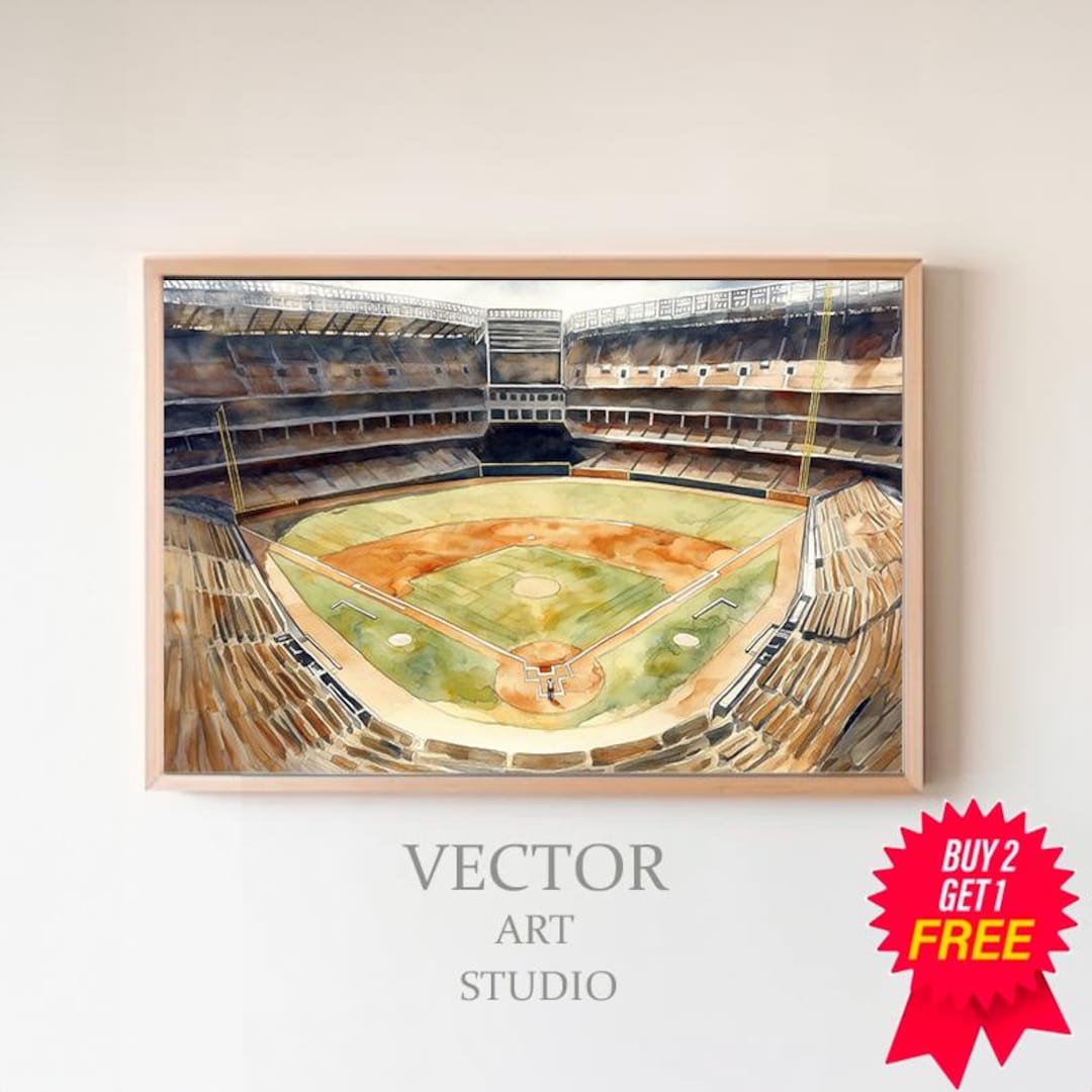 Baseball Field Art Nursery Decor Baseball Kids Room Artart Kids Room ...