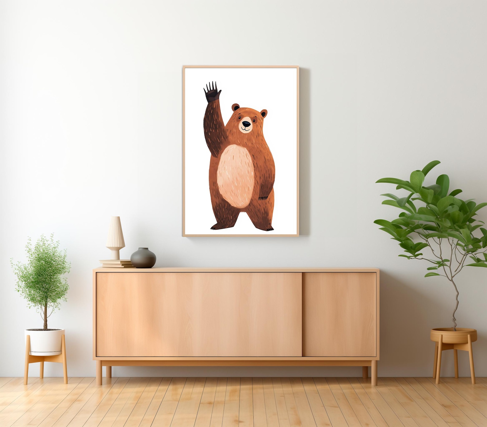 Cute Bear Printable Bear Poster Bear Nursery Decor Woodland Nursery ...