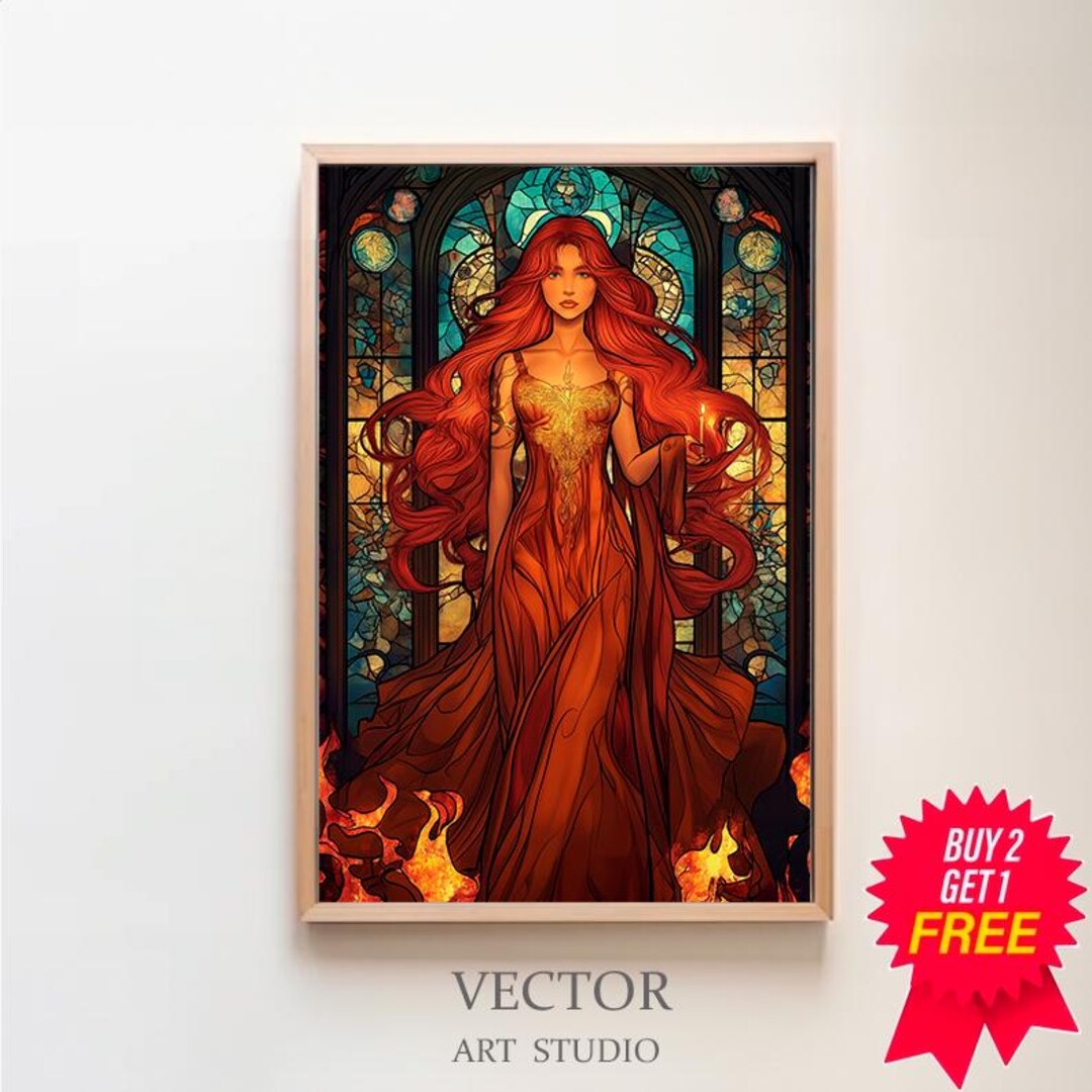 Goddess Brigid Art Print, Celtic Goddess of Fire and Forge, Celtic ...