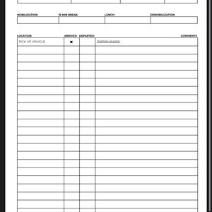 Route Sheet & Pre-trip Inspection Form for Truck and Other Vehicle ...