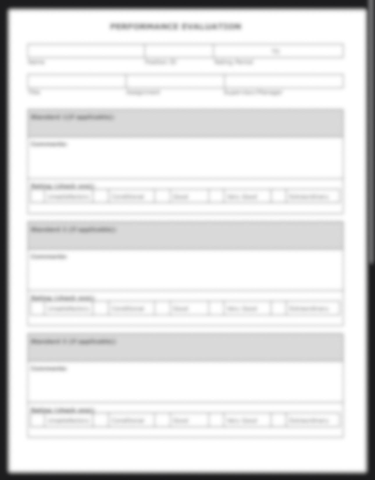 Universal Employee Evaluation Form. CUSTOMIZABLE - Etsy