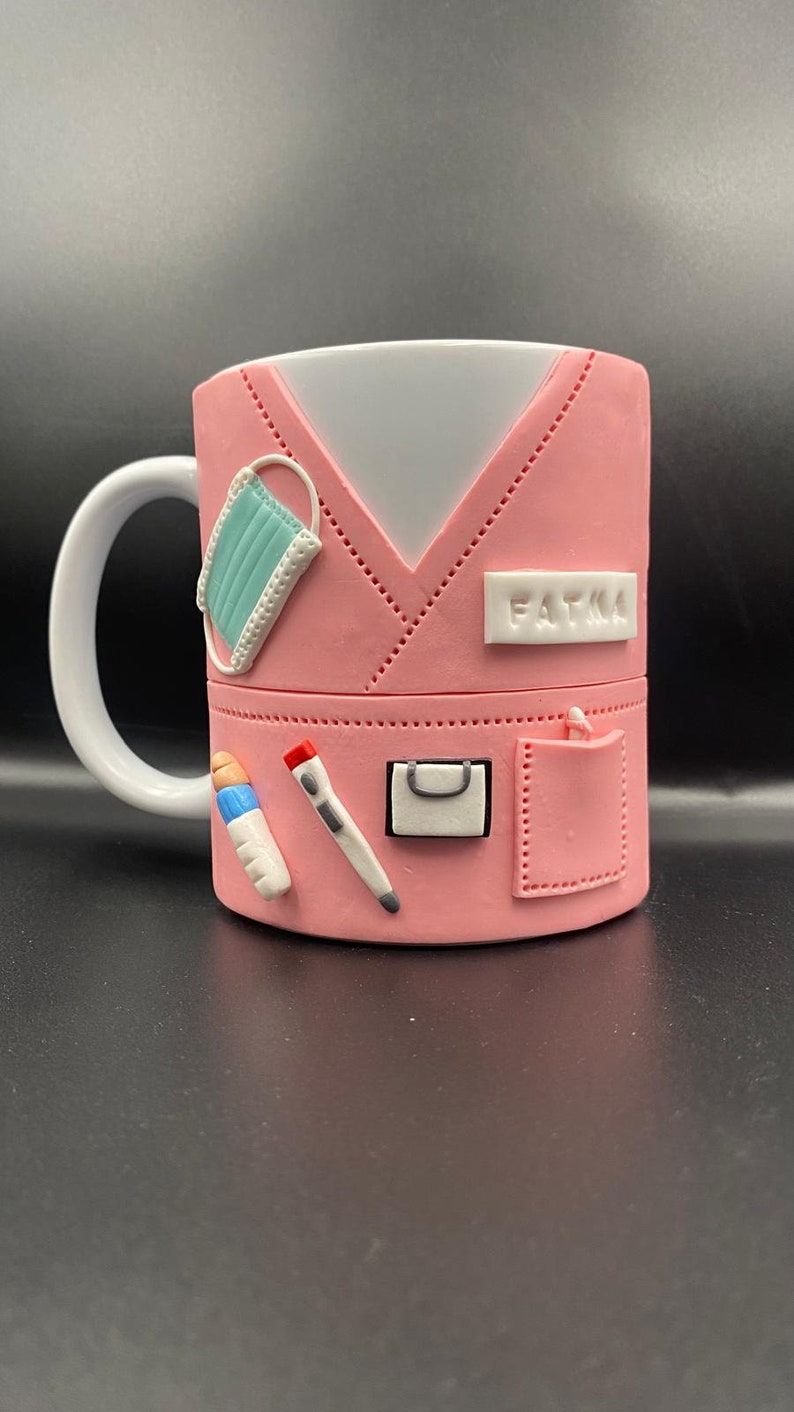 Custom Nurse Mug Personalized, Nurse Graduation Gift, Handmade Polymer ...