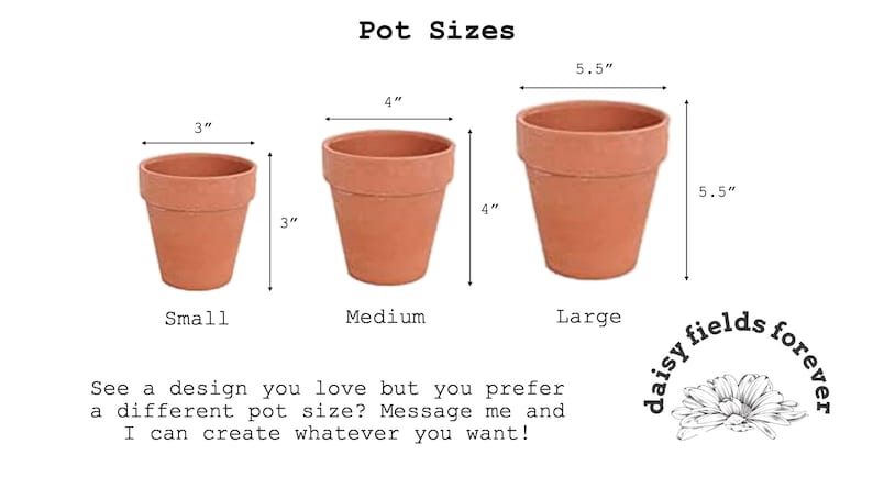 Hand Painted Boho Botanical 6" Terracotta Pot ~ Indoor Planter ~ Home ...