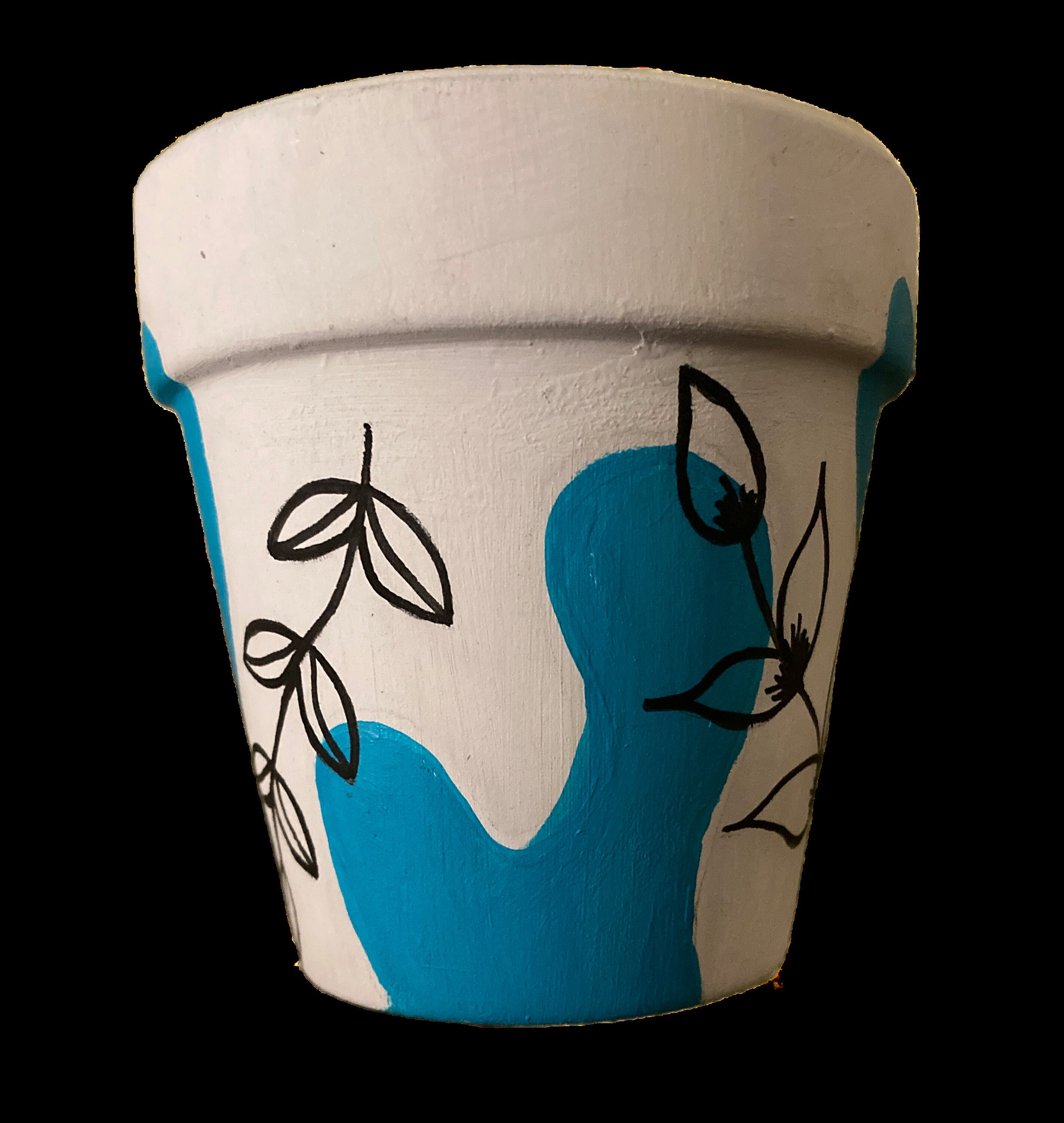 Hand Painted Boho Botanical 3" Terracotta Pot ~ Indoor Planter ~ Home ...