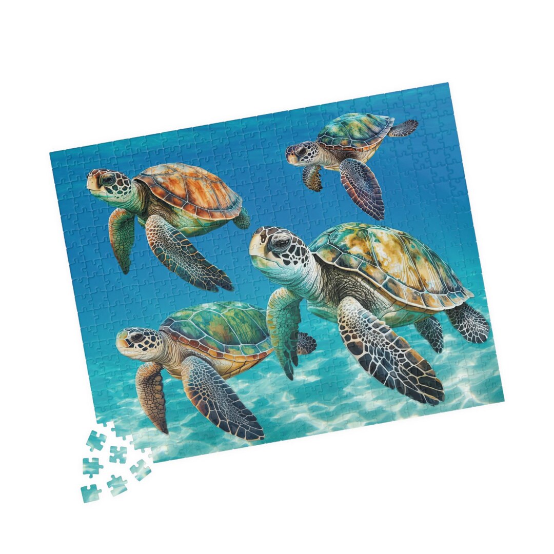 Sea Turtle Jigsaw Puzzle: 500 Piece Ocean Marine Life - Etsy