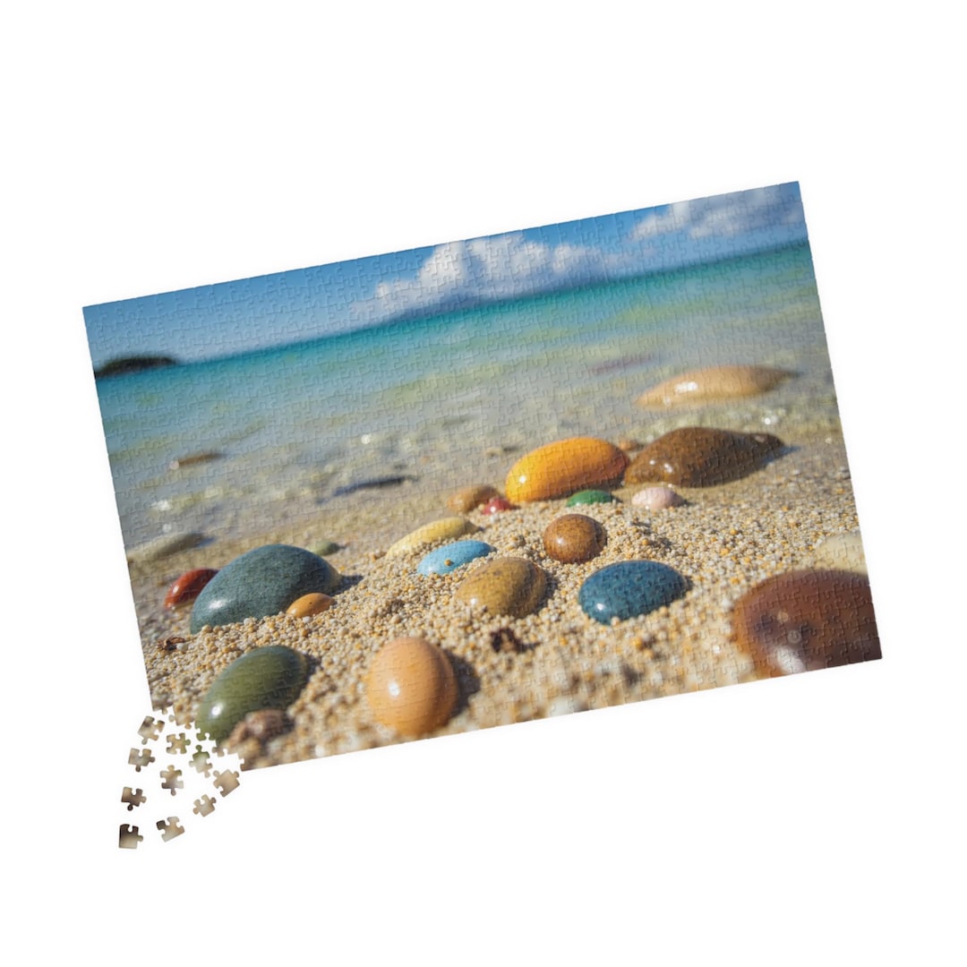 Beach Stones Jigsaw Puzzle: 1000 Piece Coastal Rock Close-up - Etsy