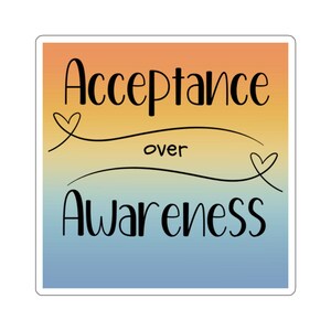 Acceptance Over Awareness Sticker, Love Wins LGBT Pride Kiss Cut ...