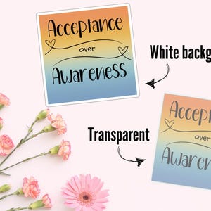Acceptance Over Awareness Sticker, Love Wins LGBT Pride Kiss Cut ...