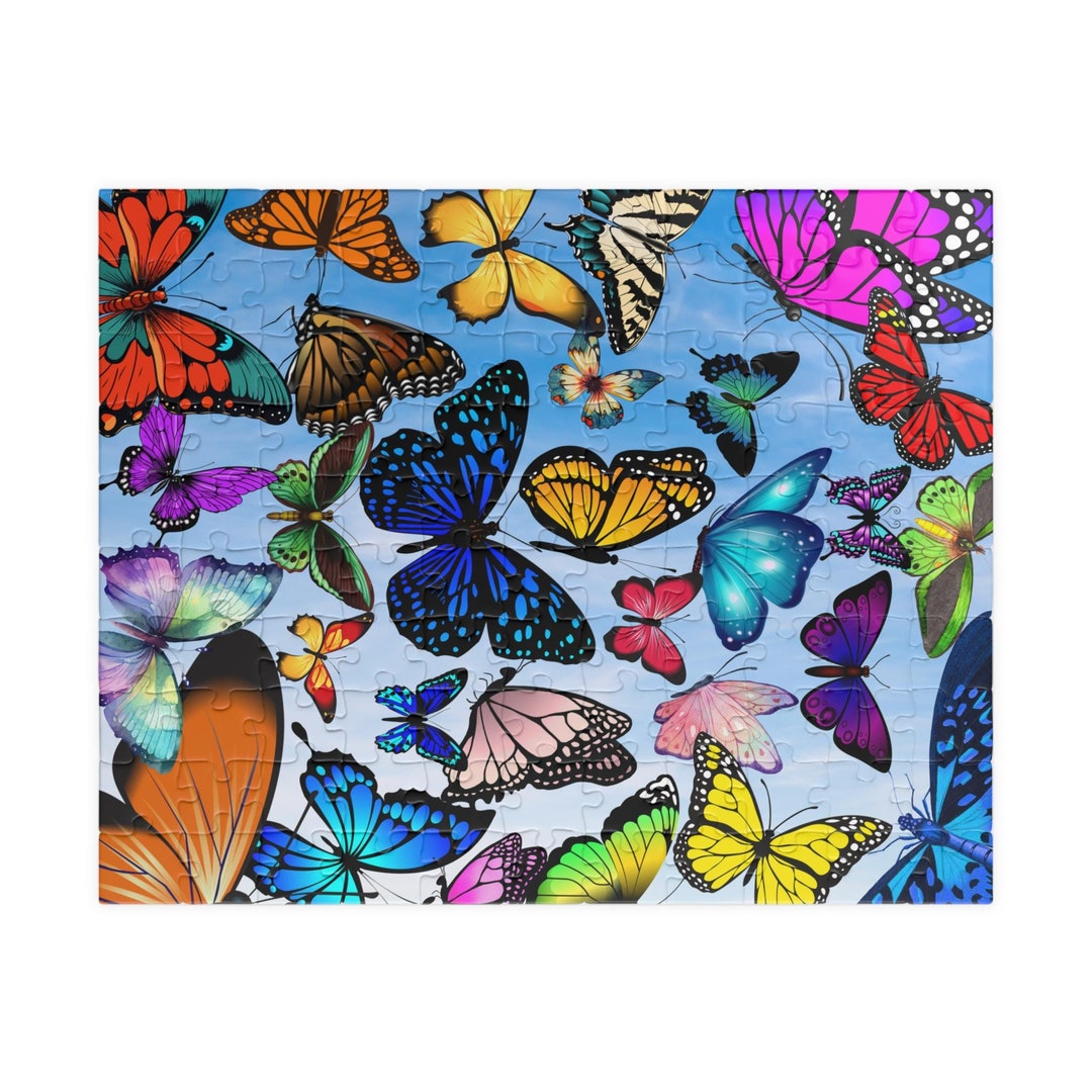Jigsaw Puzzle, Colorful Butterfly Horizontal, 110 252 520 1014-piece ...