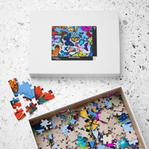 Jigsaw Puzzle, Colorful Butterfly Horizontal, 110 252 520 1014-piece ...