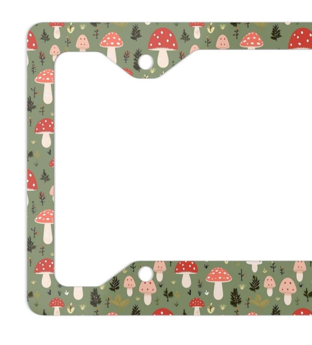 Whimsy Mushroom License Plate Frame - Cottagecore Car Décor - Etsy