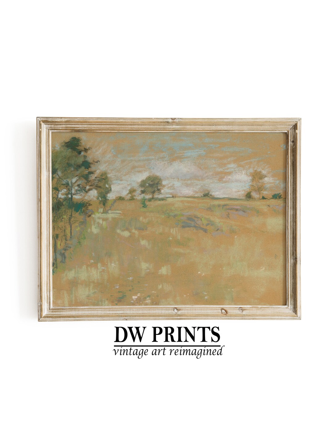 Muted Pastel Landscape PRINTABLE Antique Rustic Abstract Landscape ...