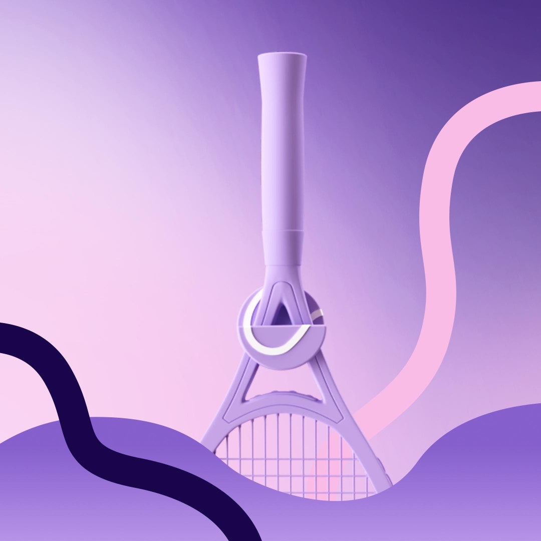 Roland Garros Purple Tennis-ball Shape Wall Hook, Tennis Racquet Hanger ...