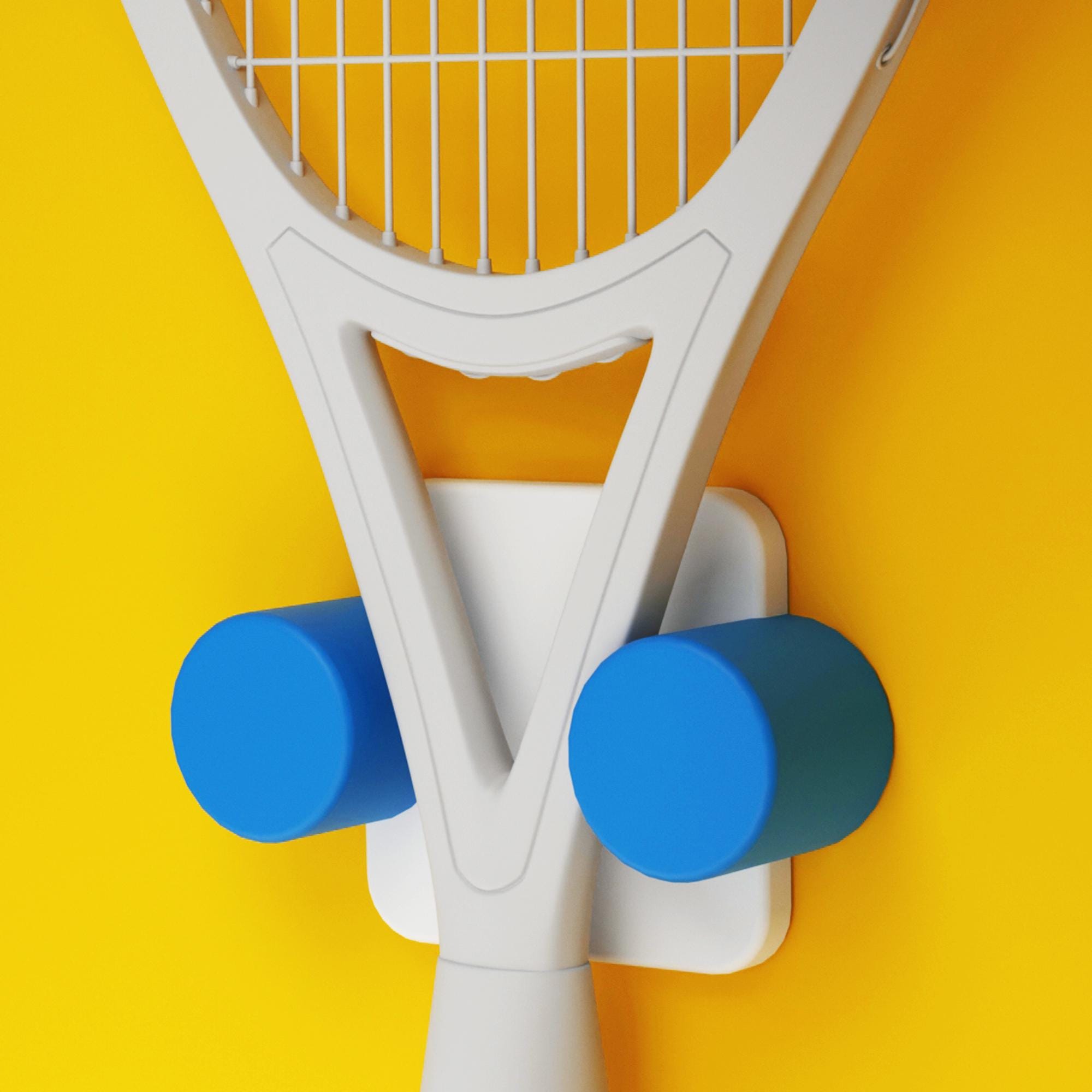 Stick-on Tennis Racquet Hanger, Colorful Wall Hook, Tennis Home Decor ...