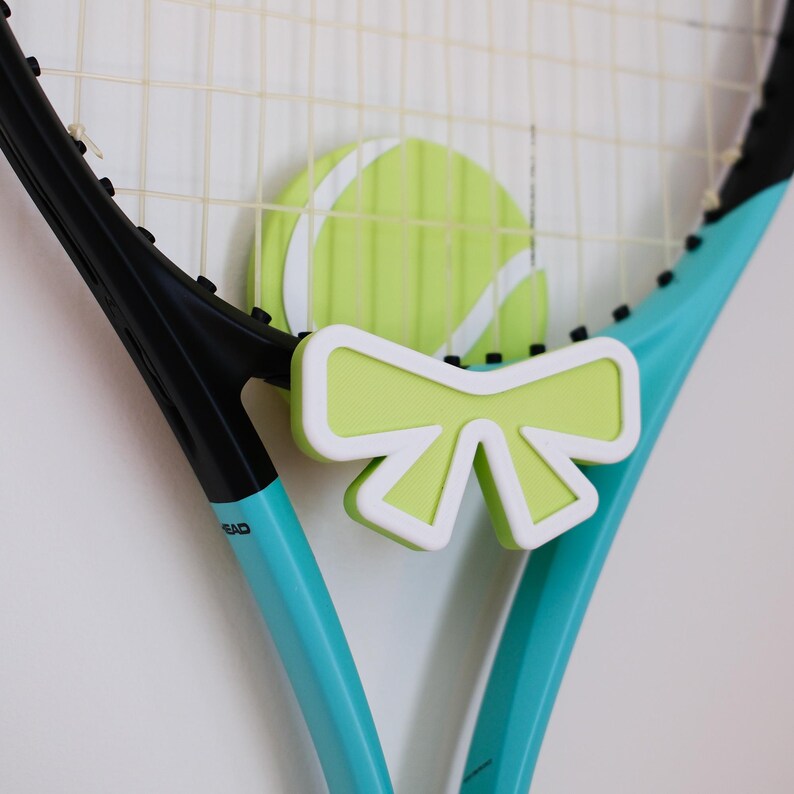 Stick-on Pink Bow Tennis Wall Hook, Chic Ribbon-bow Tennis Racquet ...