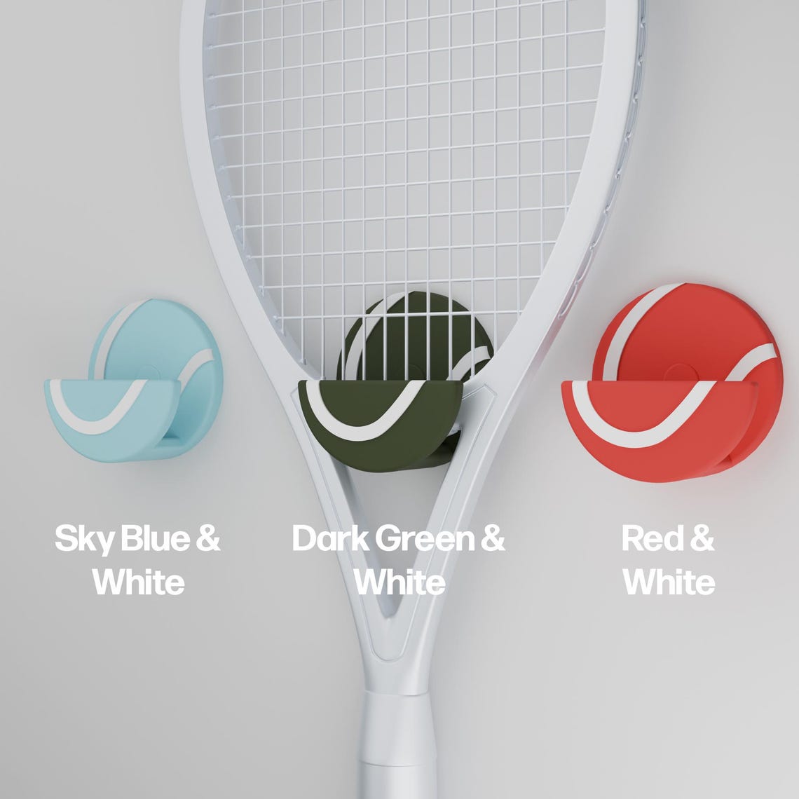 Heavy Duty Tennis Racquet Wall Mount, Tennis Racket Hanger, Home Gym ...